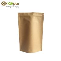 China Custom Kraft Paper Resealable Food Pouches for Dry Fruits 150 Micron for sale