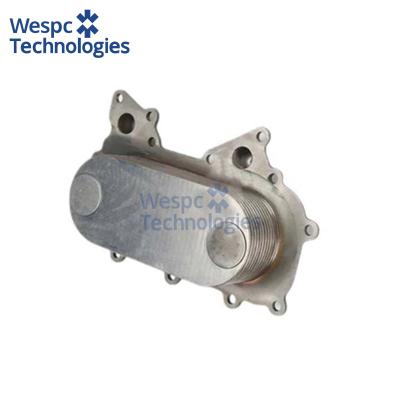 China WESPC Oil Cooler T417742 for Perkins 1206E-E66TA & Caterpillar E320E - 165mm x 130mm x 38mm Aluminum Core for sale