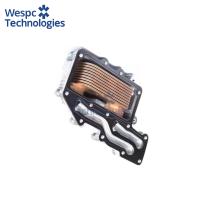 China WESPC Oil Cooler 4134W025 T433412 4132W021 for Perkins 1104 Series Engines - 14 Plate Design, 570 cm² Heat Transfer Area for sale