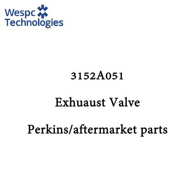 China WESPC Exhaust Valve 3152A051 38mm Head 124.5mm Length for Perkins 1104D-E44T for sale