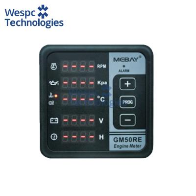 China WESPC GM50RE Generator Engine Meter Monitor RS485 Remote Display DC 8-36V 100mm for sale