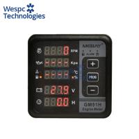 China WESPC GM52HR Fuel Level Oil Pressure Meter DC8-36V 91mm Panel Cutout Engine Meter for sale