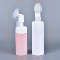 China 100ml 150ml Pink Empty Plastic Foam Bottle Hand Wash Foam Bottle With Brush for sale