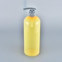 China Leakproof 1L Shampoo Bottle Boston Round PET Foaming Bottle With Pump for sale