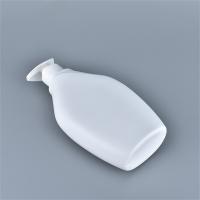 China 500ml Empty HDPE Shampoo Pump Bottle Flat Sunscreen Body Lotion Pump Bottles for sale