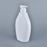 China 500ml Empty HDPE Shampoo Pump Bottle Flat Sunscreen Body Lotion Pump Bottles for sale