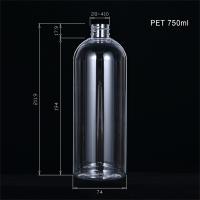 China Transparent PET Clear Shampoo Pump Bottles 750ml 25oz Customization Logo for sale