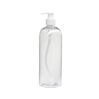 China Transparent PET Clear Shampoo Pump Bottles 750ml 25oz Customization Logo for sale