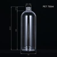 China 750ml Clear Bullet Plastic Hand Soap Pump Bottles Easy To Dispense OEM for sale