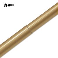 China Light Gold Color 28mm  Metal Curtain Pole With Birdgage Finials Extendable From 28-120 Inch for sale
