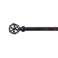 China 28MM Painting Black And Copper Color Pipe Curtain Rods For Living Room for sale