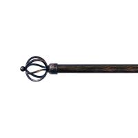 China Black And Copper Color Single Curtain Rod Kit Thickness 0.5MM For Hotel for sale