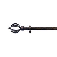 China Black And Copper Color Single Curtain Rod Kit Thickness 0.5MM For Hotel for sale