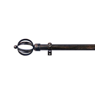 China Black And Copper Color Single Curtain Rod Kit Thickness 0.5MM For Hotel for sale