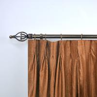 China 25/28mm diameter Metal black multi-beads Customized curtain rods finials single bracket for sale