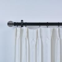 China 28mm diameter metal curtain rods with black color for living room for sale
