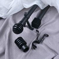 China 28mm diameter metal curtain rods with black color for living room for sale