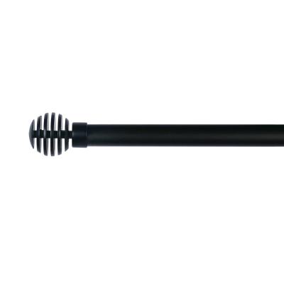 China 28mm diameter metal curtain rods with black color for living room for sale
