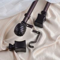 China 25mm Resin Curtain Pipe With Cylinder Shape Finials Extendable 28-120 weight of curtains for sale