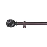 China 25mm Resin Curtain Pipe With Cylinder Shape Finials Extendable 28-120 weight of curtains for sale