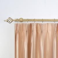 China Beige sweeping gold Color  28MM Diameter Curtain Rods With Metal Material For Living Room for sale