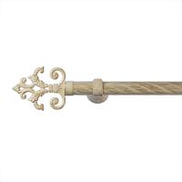 China Hollow Carved Pipe Curtain Rods Metal Material For Living Room for sale