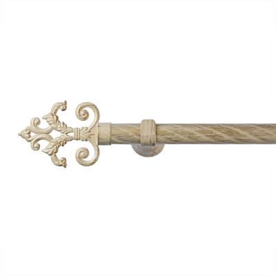 China Hollow Carved Pipe Curtain Rods Metal Material For Living Room for sale