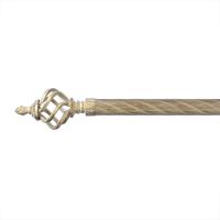 China Beige sweeping gold Color  28MM Diameter Curtain Rods With Metal Material For Living Room for sale