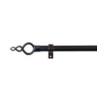 China 28mm Diameter Iron Simplism Curtain Rod Set With Single Bracket for sale