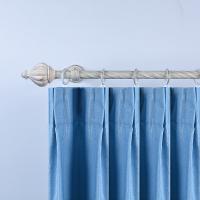 China Easy Installing Metal Curtain Rod White Gold Finial For Gift Shop for sale