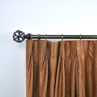 China 28MM Painting Black And Copper Color Pipe Curtain Rods For Living Room for sale