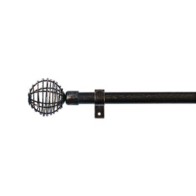 China Black Copper Color Iron Pipe Curtain Rods With 0.5MM Thickness For Indoor Decoration for sale