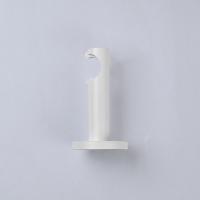 China 28MM Crystal Curtain Finial Matte White Color Iron Curtain Pole Set For Home Decor for sale