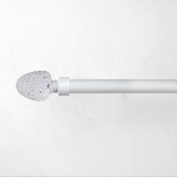 China 28MM Matte Stereoscopic Crystal Curtain Finial With Curtain Rod Set for sale