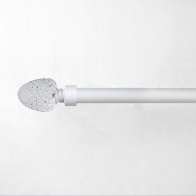 China 28MM Matte Stereoscopic Crystal Curtain Finial With Curtain Rod Set for sale