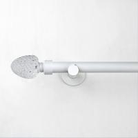 China 28MM Matte Stereoscopic Crystal Curtain Finial With Curtain Rod Set for sale