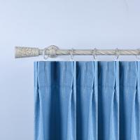 China 3D Pattern Curtain Rod Finials White Sweep Gold Curtain Rod Set for sale