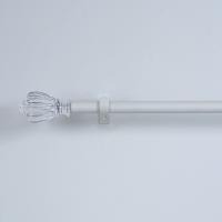 China Crown Shape Transparent Acrylic Curtain Rod Accessories Single Bracket 25mm Diameter Custom for sale