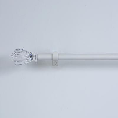 China Crown Shape Transparent Acrylic Curtain Rod Accessories Single Bracket 25mm Diameter Custom for sale