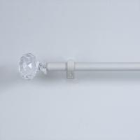 China Custom Transparent Acrylic Curtain Rod Finials Single Bracket for sale