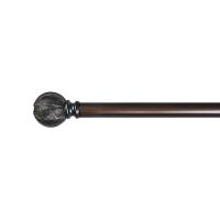 China Coffee Resin Curtain Finial Iron Curtain Rod 0.5mm Thickness For Home Decoration for sale