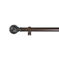 China Coffee Resin Curtain Finial Iron Curtain Rod 0.5mm Thickness For Home Decoration for sale