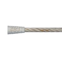 China White Sweep Gold Curtain Rod Accessories 22mm Three Dimensional Pattern Curtain Decorative Head for sale