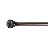 China Coffee Classic Light Luxury Curtain Plain Rod 0.5MM With Aluminum Finial for sale
