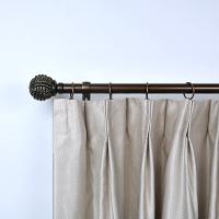 China Coffee Classic Light Luxury Curtain Plain Rod 0.5MM With Aluminum Finial for sale
