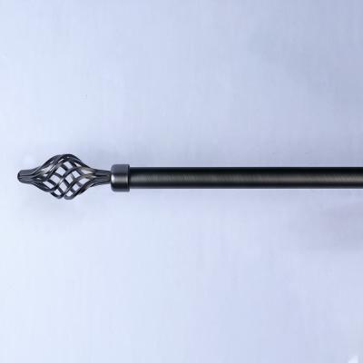 China Iron Matte Black Pipe Curtain Rods With Accessories Home Decoration for sale