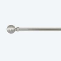 China 6m Length Pipe Curtain Rods Circles Ball Decorative Head Iron Pole For Bedroom for sale