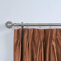 China Single Electroplated Curtain Rods Set With Iron Bracket 25MM Finials for sale