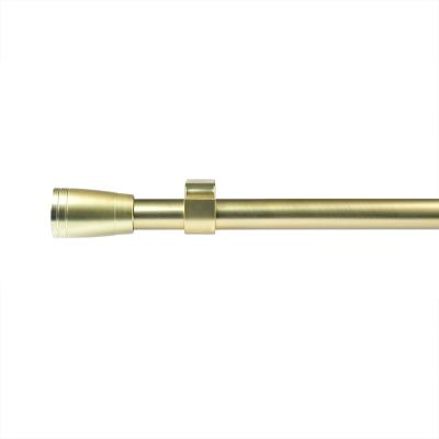 China 28mm Diameter Metal Curtain Rods With Gold Color For Living Room for sale