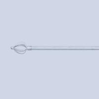 China White Sliver 19mm Iron Curtain Rod Set Windows Steel Curtain Pole for sale